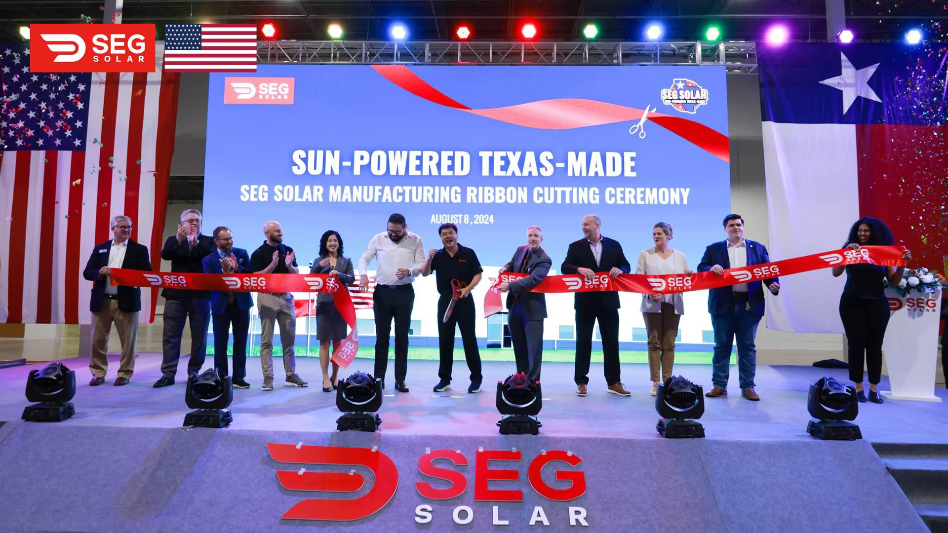 SEG Solar Inaugurates Houston Module Plant and Rolls Out First Module ...